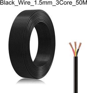JELECTRICALS PVC 1.5 sq/mm Black 50 m Wire Price in India - Buy ...
