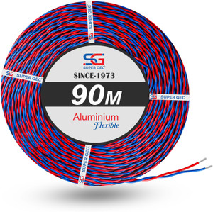 SUPER GEC 10/76 Flexible Double Core Electrical Wire Twisted Aluminium ...