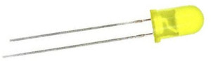 INVENTO 25Pcs 3mm Round Diffused Yellow Color Light Emitting Diode DC 1 ...