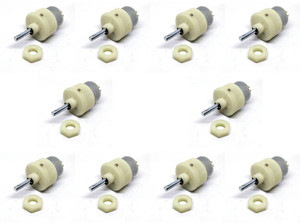 Flyrobo (10 pc) Pro3D 300RPM 12V DC Metal Geared Motor - - Electronic ...