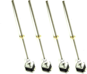 INVENTO 4pcs Nema 17 4.2 Kg-cm Stepper Motor+Flexible coupling+100mm M5 ...