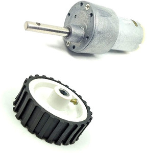 INVENTO 1pcs 12v 10 Kg-cm 60 RPM Side Shaft Geared DC Motor with 55mm x ...