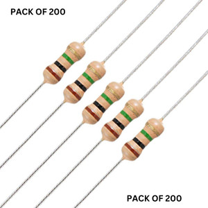 MAG BEE 1M ohm 0.25W Watt ±5% Tolerance Carbon Film Resistor Pack of ...