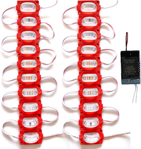 Steko 20 Pieces Adapter + Half Moon Shape DC 12V 2 Watt LED Module (RED ...