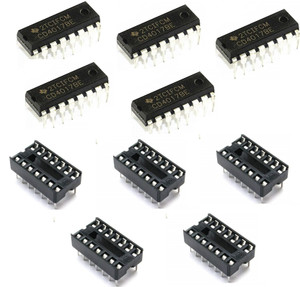 DIYtronics 5 Pcs Combo of CD4017 4017 Decade Counter Divider IC with 16 ...
