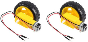 DIYtronics 2 Pair DC Bo Motor with Wheel Set DC Electric Dual Motor ...