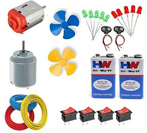 TZZOT Science & Fun Innovation Kit Dc Motor with Propeller / 9v Battery ...