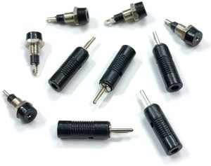 ERHIndia (5 Pair Black) 2mm Banana Pin Connector Male 5 Pcs Black Male ...