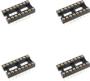 Flyrobo (4 pc) 16 Pin Machine tooled IC Socket (Round IC Base ...