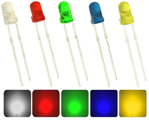 De Techlife 500pcs (100pcs Each Color) 3mm 6 Color White Yellow Red ...