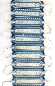 Steko {10 Pieces} (BLUE) (6-LED) 1.5 Watt DC 12 Volt Waterproof LED ...