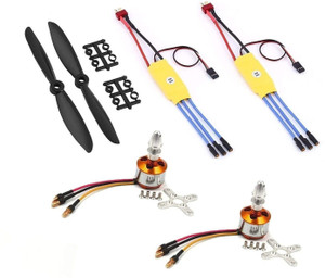 INVENTO 2Pcs 930KV BLDC Brushless Motor + 30A ESC + 6045 6x4.5 6 inch ...