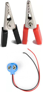 Technical hut 1 Pair Crocodile clip with 9v battery connector ...