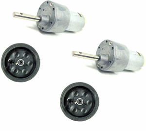 INVENTO 2pcs 12v 10Kg-cm 200RPM Side Shaft Torque Geared DC Motor with ...