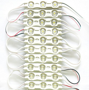 Steko 10 Pieces (WHITE) DC 12V 1.5 Watt 3 LED Optical Lens Module Strip ...