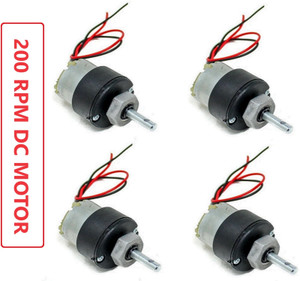Roboway Dc 12V 200 RPM High Torque Electric Micro Speed Geared Motor 4 ...