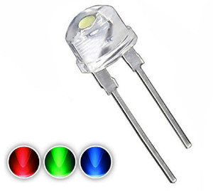 Steko (50 Pieces) {8MM} Auto Flash Transparent RGB LED 3V DC Multicolor ...