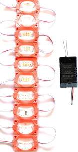 Wenray Adapter + 10 Pieces Tyre 12 Volt 1.5 Watt LED Module Light Lamp ...