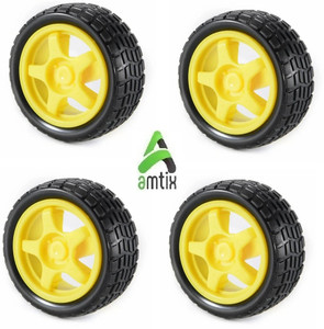 AMTIX 65mm Robot Wheel-Tire for BO Motor Game Electronic Hobby Kit ...