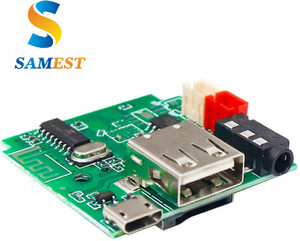 samest Speaker Board, 5V-12V Bluetooth Amplifier FM USB AUX Card ...