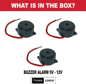 ThinkLogix Piezo Buzzer Alarm 5V-12V Electronic Components Electronic ...