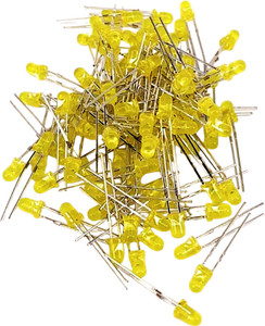 AVISRI 100Pcs 5mm YELLOW LED for DIY Projects, PCB Circuits, Indicator ...