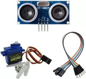 AlphaCore Ultrasonic Sensor Module With SG90 Servo Motor and 10 pc Male ...