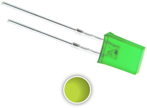 INVENTO 50pcs 2x5x7mm LED Green Diffused Color Lens Light Emitting ...