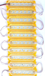 Steko 10 Pieces (YELLOW) (6-LED) 1.5 Watt DC 12 Volt Waterproof LED ...