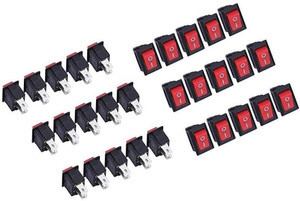 Auslese 6A 2 Pin Red Spst Snap Switch Ac 250V On/Off Set of 30 pieces ...