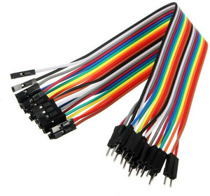 EJ LEDs MALE- FEMALE BREADBOARD Jumper Wire 1- Pin Dual Wire- 40 pcs ...