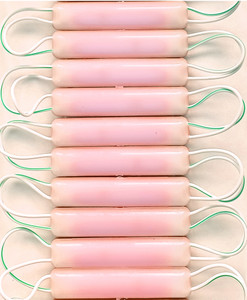 Steko 10 Pieces {PINK} DC 12 Volt 2.4 Watt TUBE Shape LED Module Light ...