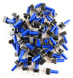 SAMAES 50 pics 4 Pin 6x6x12mm Micro Push Button Switch, 12mm Base to ...