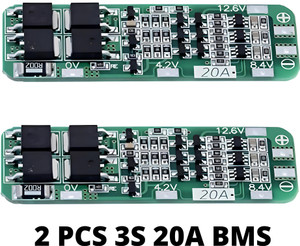 Ekronix BMS 3S 20A 11.1V 12.6V 18650 Li-ion Lithium Battery(Pack of 2 ...