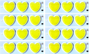 Steko (8 Pieces) DC 4 Volt Cool White 6500K COB LED Aluminum PCB (Heart ...