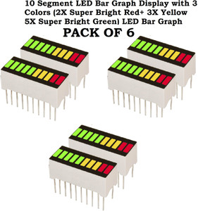 3REE PACK OF 6 10 Segment LED Bar Graph Display Electronic Components ...