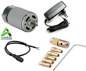 AMTIX 555 DC Motor 12000rpm High Speed Drill Chuck Kit for DIY Projects ...