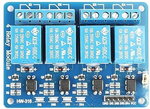 R&D 4 Channel 5V 10A Relay Module with OPTOCOUPLER pack of 2 Electronic ...