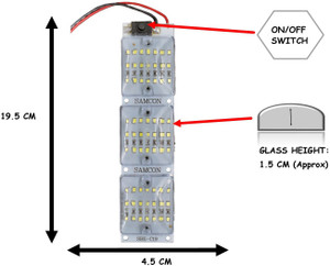 Samcon C-18 12 VOLT 63 SMD 15 WATT LED 3-SQUARE REFLECTIVE GLASS PCB ...