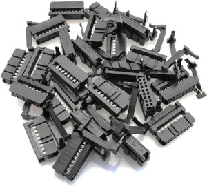 acce & peri 25 Pieces 16PIN IDC Socket Connector Female 2.54mm Pitch ...