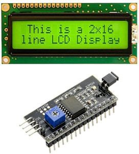 Vayuyaan 1602 LCD Module with Yellow Backlight and I2C Interface for ...