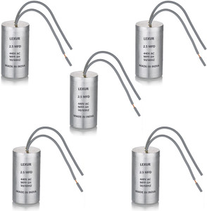 Lexur Capacitor Oil filled 2.5 MFD Fan Capacitor (5 Unit) Motor Control ...