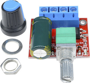 electrolight Mini 5A 90W PWM 12V-24V DC Motor Speed Controller Module ...