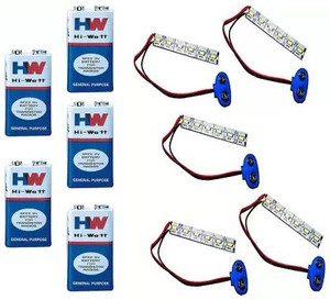 22 TECH 5W White SMD led strip With 9V Battery Snap Cap Pack of 5 ...