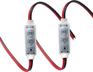 ShopNest (2 Pieces) 6 Mode & 5 Speed LED Strip Light Flasher Blinker ...