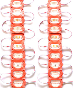 Steko 20 Pieces (PINK) DC 12V 1.5 Watt 3 LED Half Tyre Shape LED Module ...