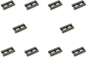 Flyrobo (10 pc) 16 Pin Machine tooled IC Socket (Round IC Base ...