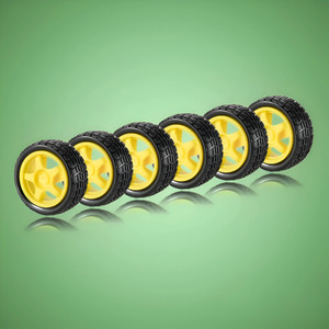 MAG BEE Robot Wheel-Reinforced Nylon-Durable Rubber Tire-For BO Motors ...