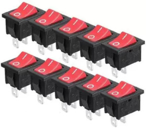 WHO Stookin 2 Pin ON/OFF I/O SPST Snap in Mini Rocker Switch (Pack of ...