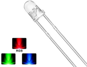 Steko (25 Pieces) Auto Flashing 5mm Transparent RGB LED 3V DC ...